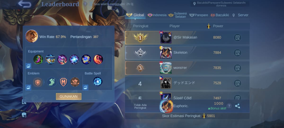 Build Gatotkaca Exp Darah Kebal Tapi Damage Sakit - Kabar Gamer